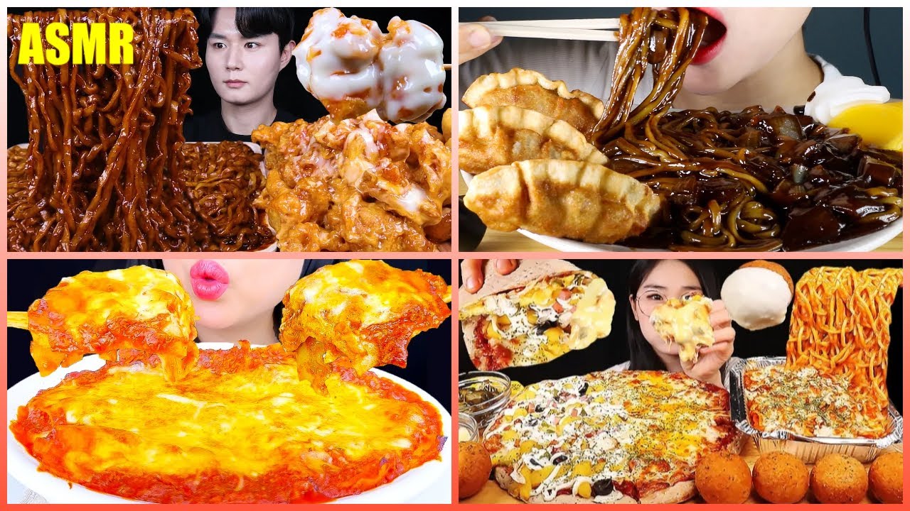 Asmr Mukbang eating. Sounds of food. Compilation videos. #28 - YouTube