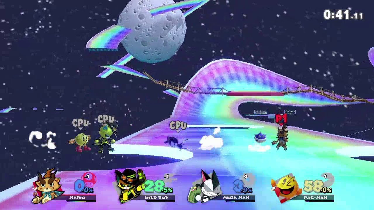 Smash Ultimate Mod - 3DS Rainbow Road Stage W.I.P 1 - YouTube