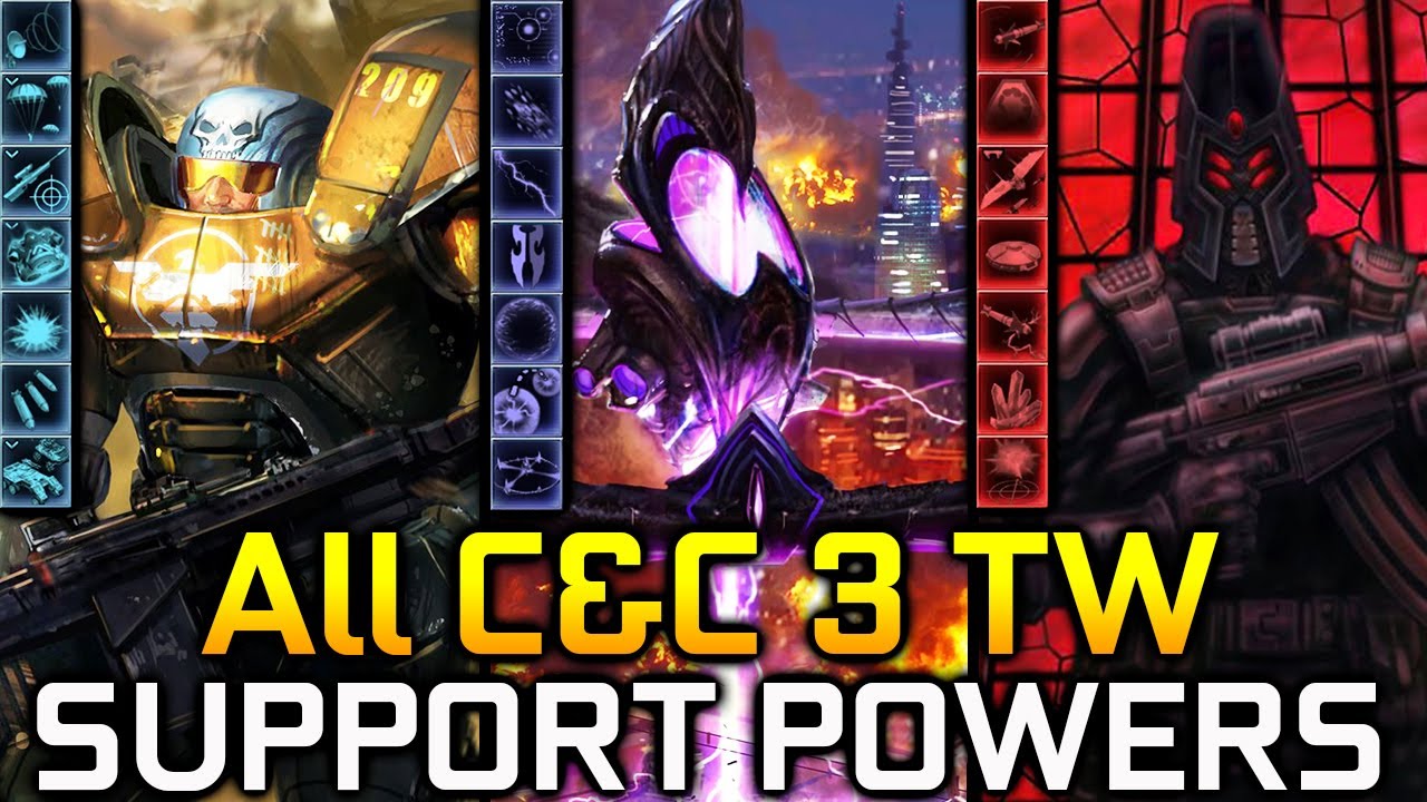 All C&C 3 Tiberium Wars Support Powers (GDI, NOD, Scrin) - YouTube