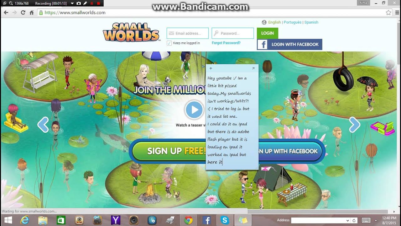 My Smallworlds Isn't Working!! :( - YouTube