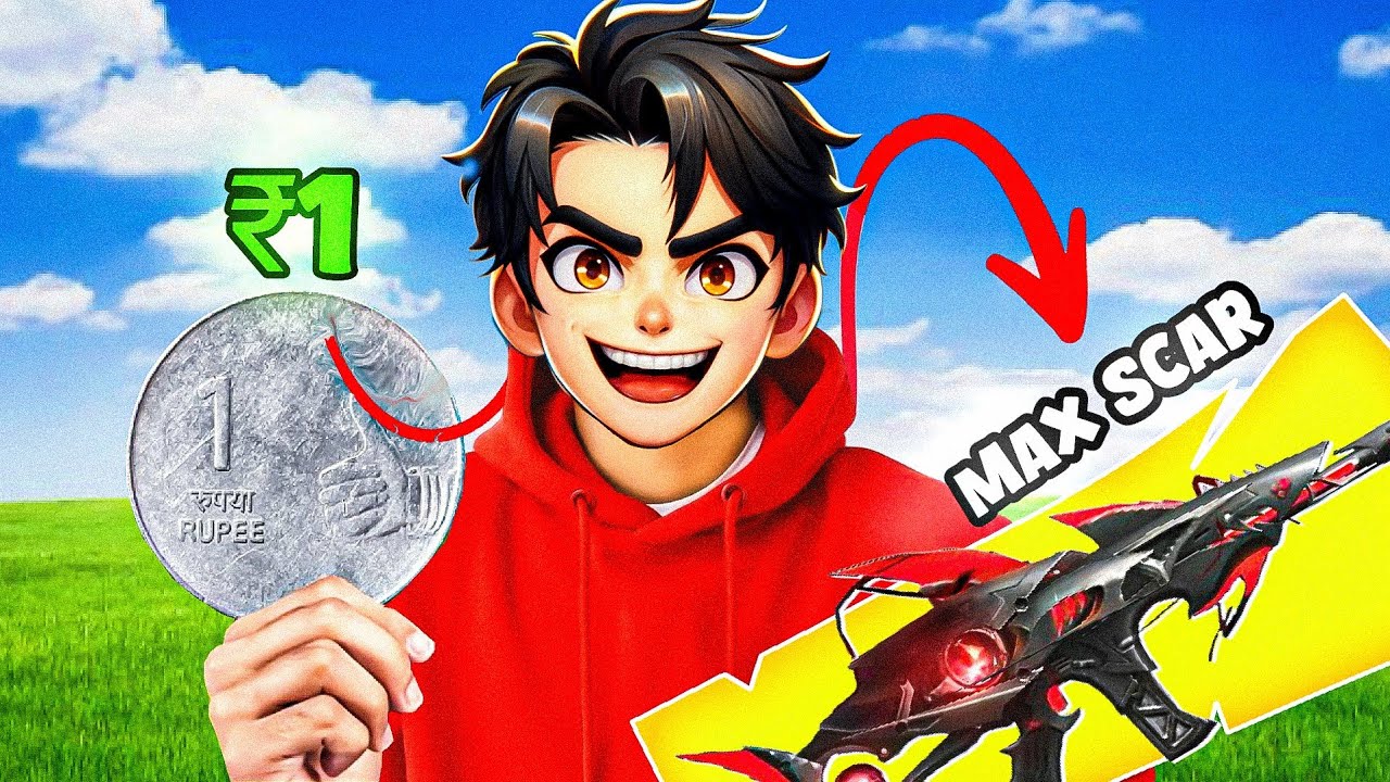 Turning ₹1 to EVO SCAR MAX For FREE ☠️ — Level 7 💥 || Evo Scar Max 🤯 By ...