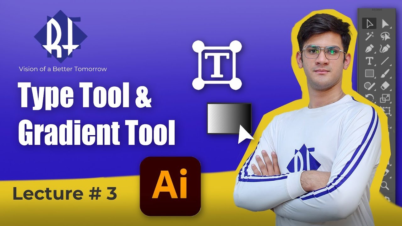 Typography & Gradients in Adobe Illustrator | Type & Gradient Tool ...