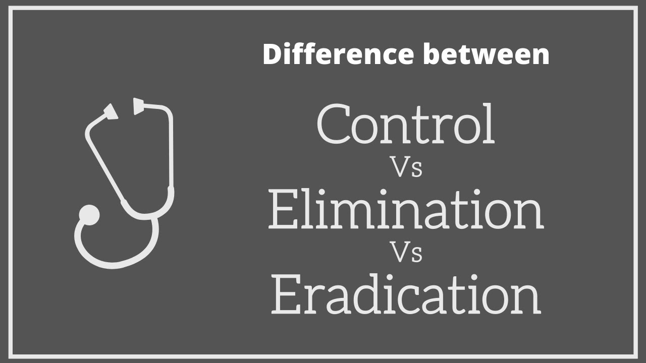 Control vs Elimination vs Eradication - (with Smallpox Eradication ...