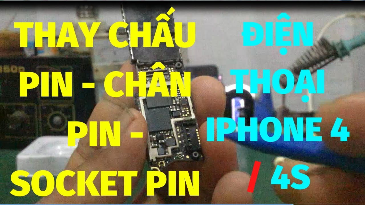 Linh Bảo TV - Sửa iphone 4 / ip 4s - cách thay chân pin - chấu pin ...