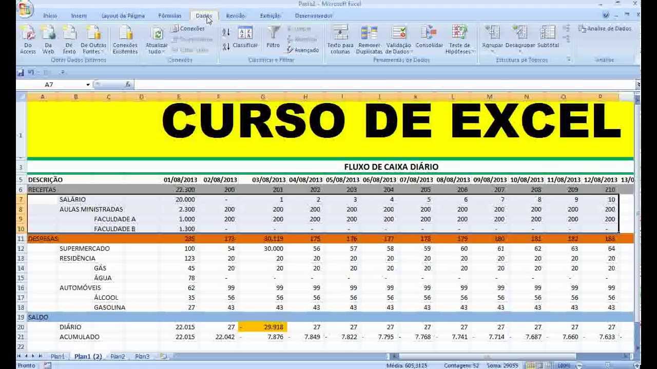 DFC Demonstração Fluxo Caixa Gerenciar Controle Planilha Financeira ...