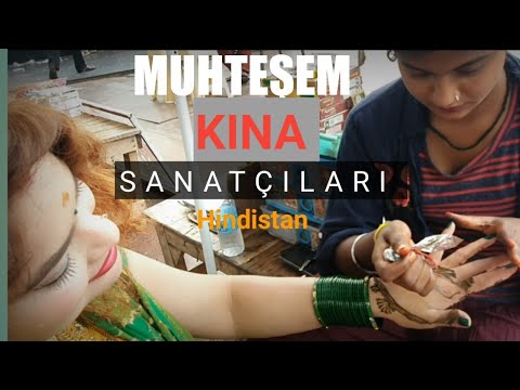 Hindistan:  Hint Kınası İle Sokak Dövme Sanatçıları || #newdelhi#henna#india