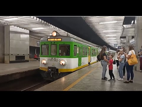 Odjazd EN57-1796 + EN57-1000 ze stacji Warszawa Śródmieście jako R8 do Góry Kalwaria - YouTube