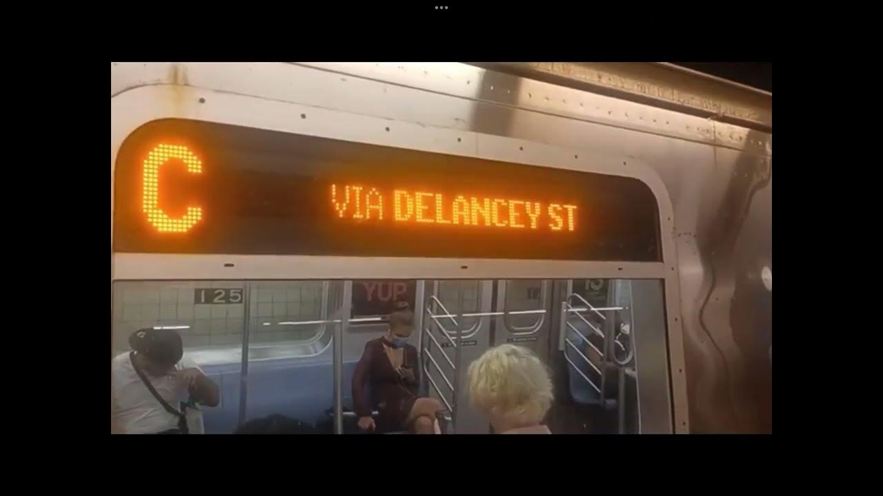 MTA NYCT Subways: IND Euclid Avenue Bound R179 (C) Train Via Delancey Street leaving @ 125th ...