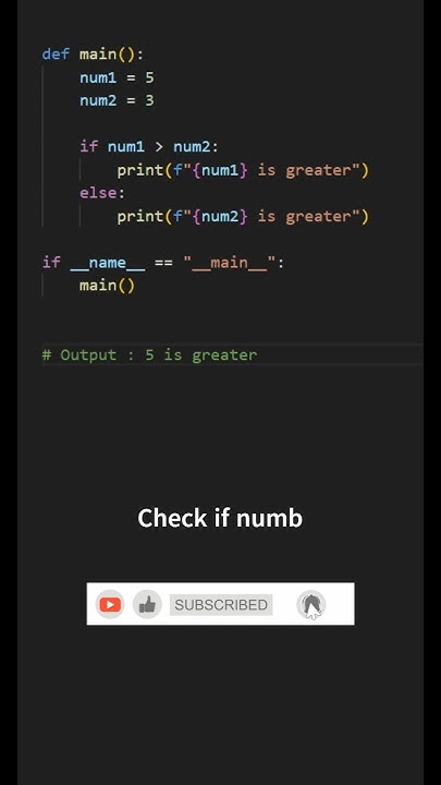 Check if number is greater in python #python #coding #pythontutorial #datascience - YouTube
