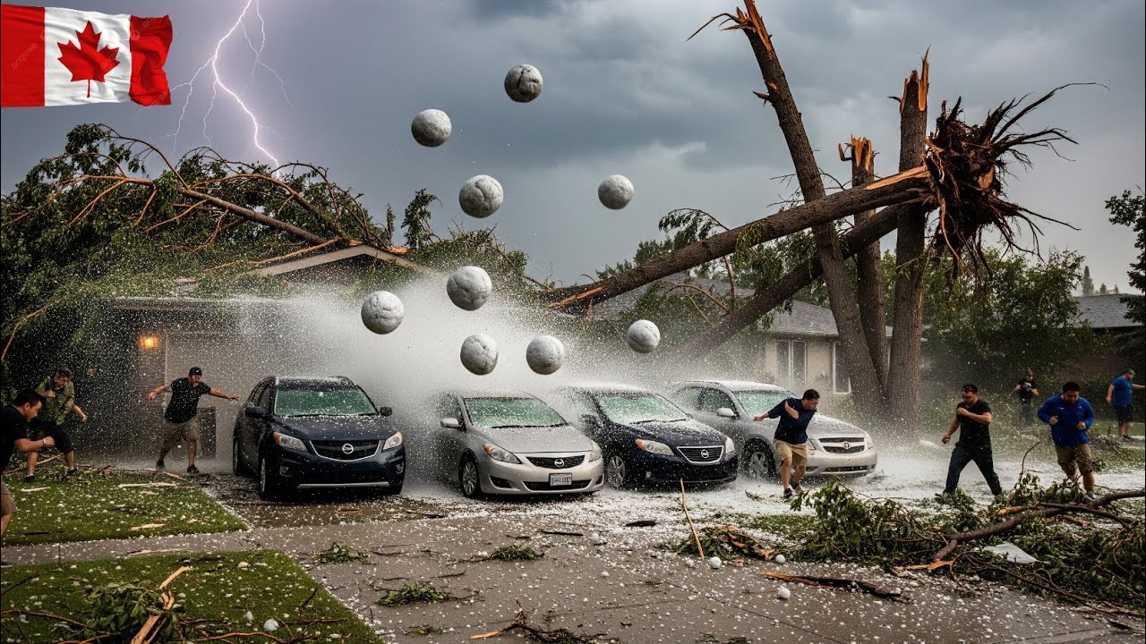 Massive Hailstorm Hits Calgary, Alberta! See the Aftermath of Canada's ...