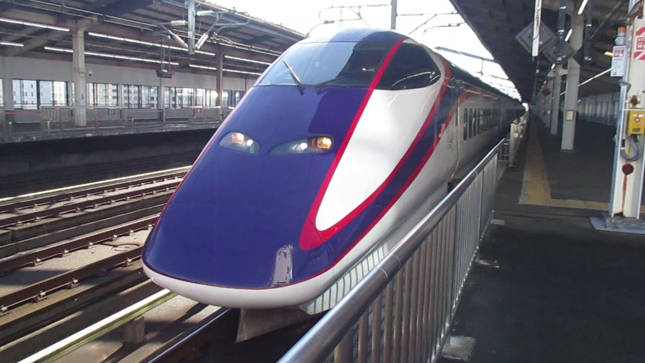 【東京～福島～山形・仙台間運転、E3系のVVVFイイね！！】東北・山形新幹線つばさ135号山形行きE3系2000番台L72編成+やまびこ135号仙台行きE2系1000番台J60編成17両 ...