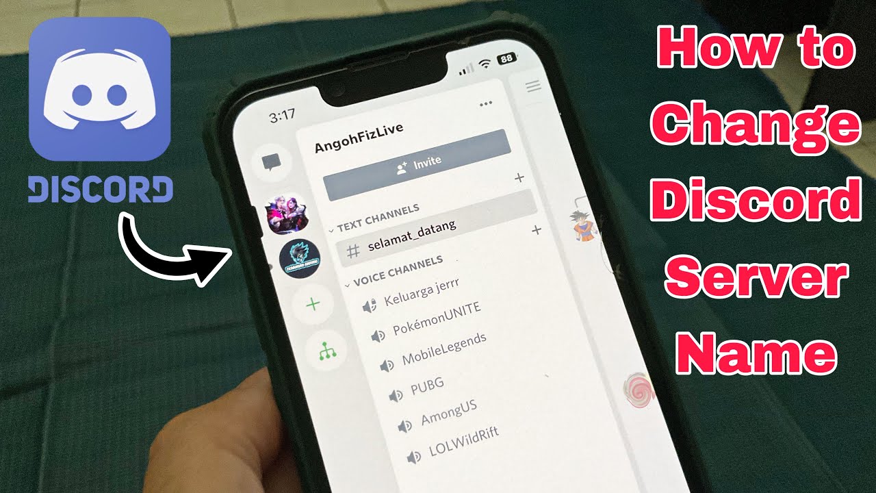 Cara tukar nama server di Discord app (eng sub) - YouTube