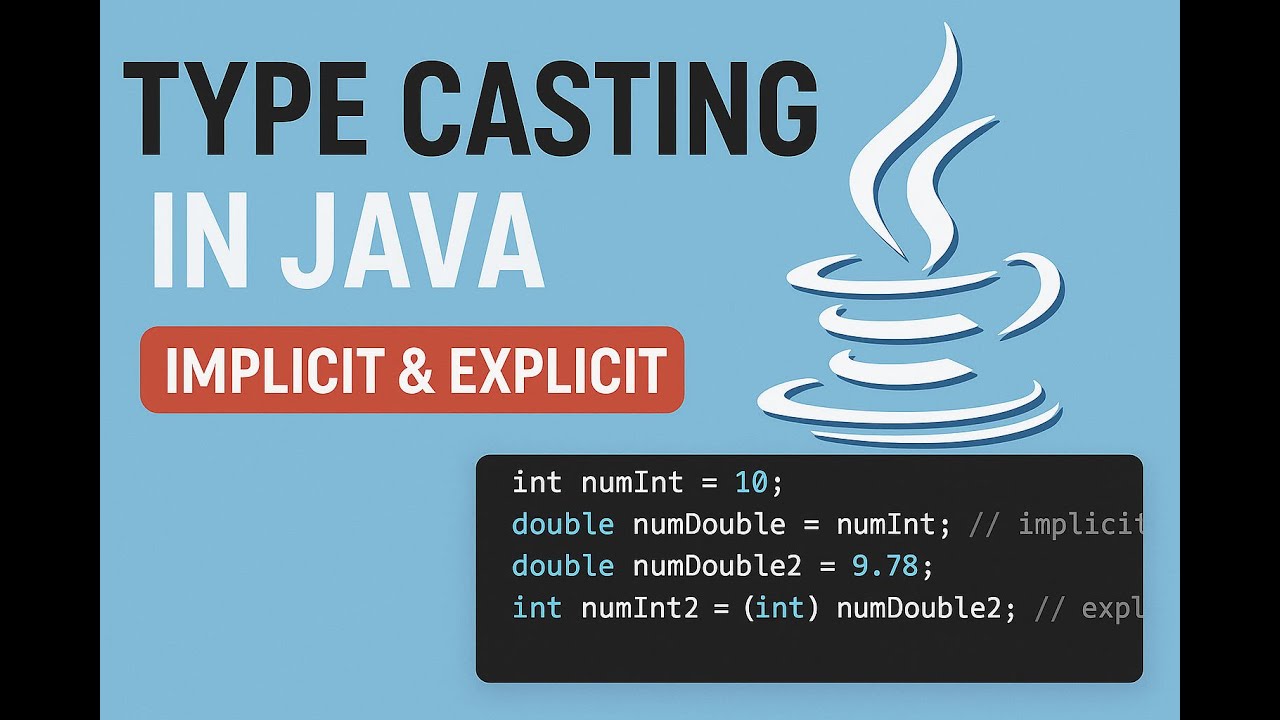 What is type casting in Java? Implicit & Explicit Casting Explained with Example - YouTube