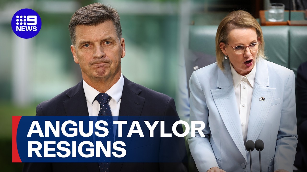 Angus Taylor resigns from the Liberal Party | 9 News Australia - YouTube