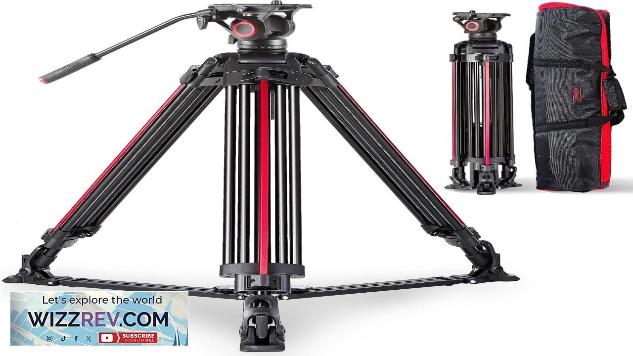 miliboo 67" Video Tripod with One-Step Locking System，Aluminum Camera ...