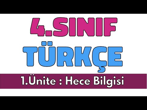 4.Sınıf Türkçe 1-Hece Bilgisi |Konu Anlatımı ve Soru Çözümü