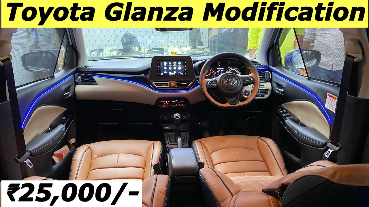 Toyota Glanza Modified in ₹25,000/- | Toyota Glanza Modification - YouTube
