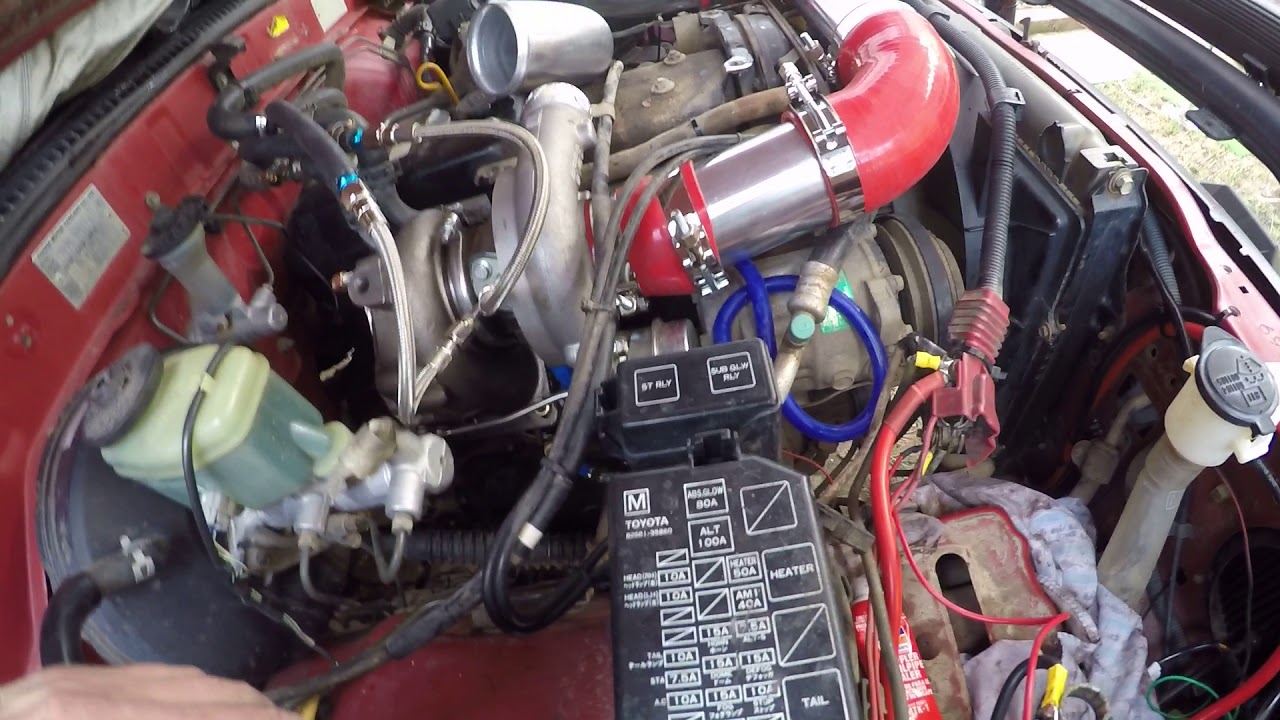 toyota hilux aftermarket turbo fitment vid2 - YouTube