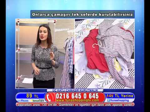 Biricik 3 katlı çamaşır askısı
