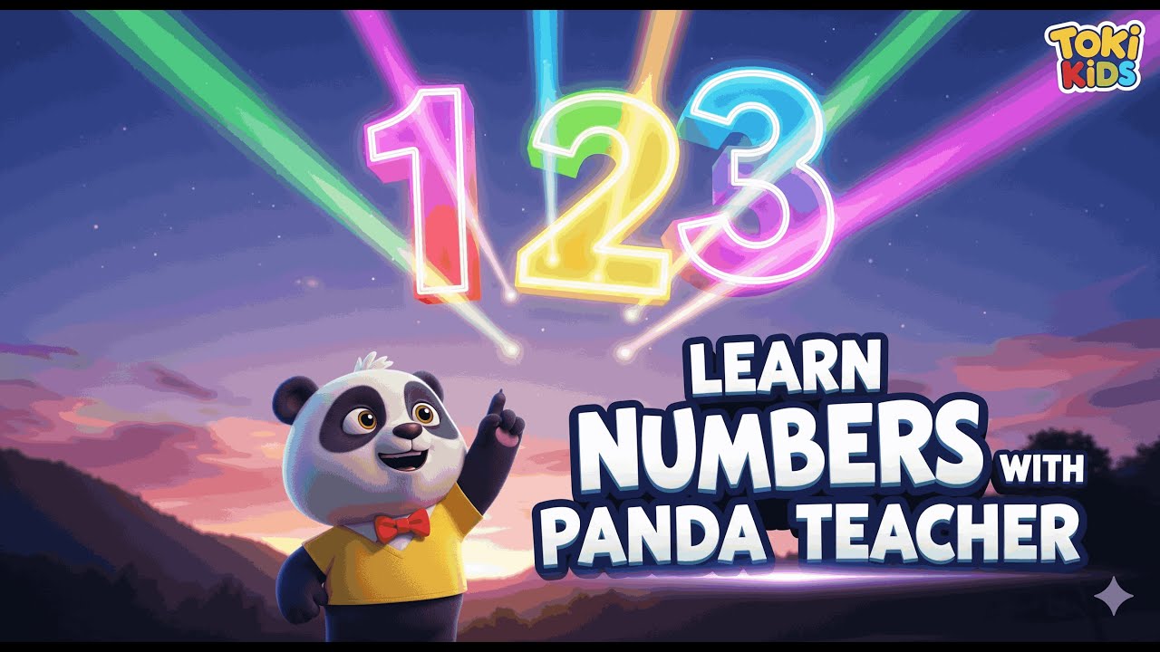 Learn Numbers with Panda Teacher 🐼🌈 | Interactive Numbers Learning for ...