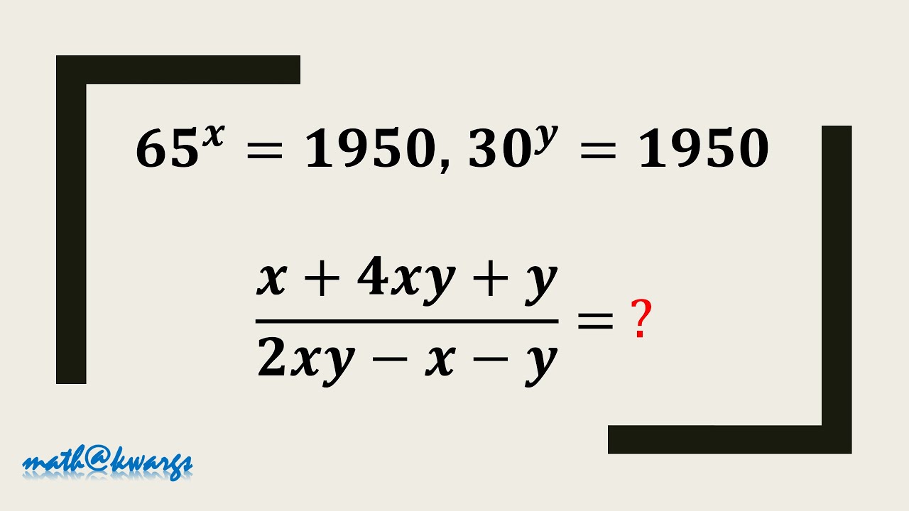 What Is The Value Of x 4xy y Over 2xy x y YouTube
