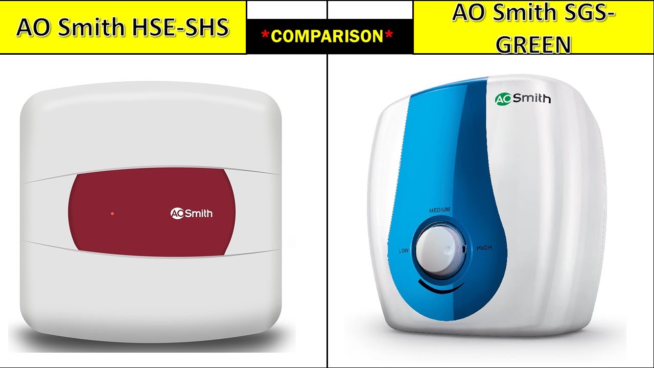 AO Smith HSE-SHS-015 vs SGS-Green Series-015 Water Heaters: 15 Litre ...