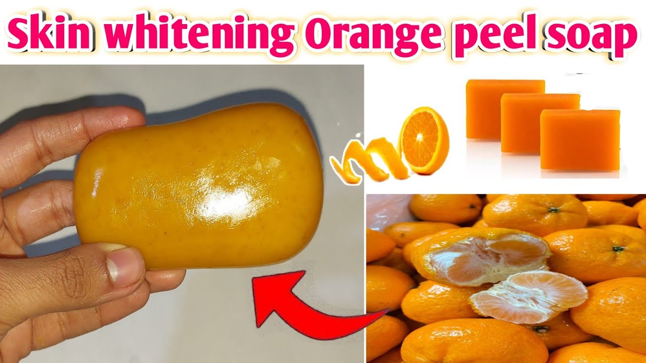How to make Orange peel Soap at home | Diy skin whitening orange peel ...