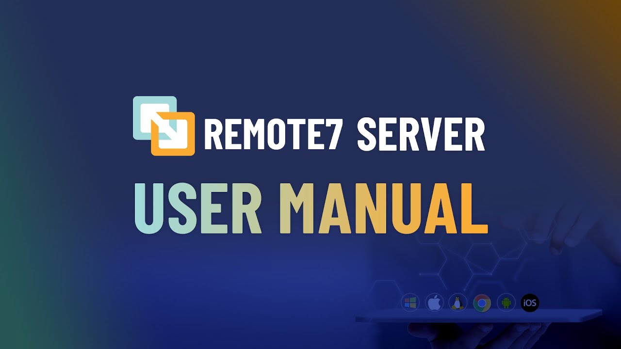 User manual server - Remote7 | Remote desktop control software - YouTube