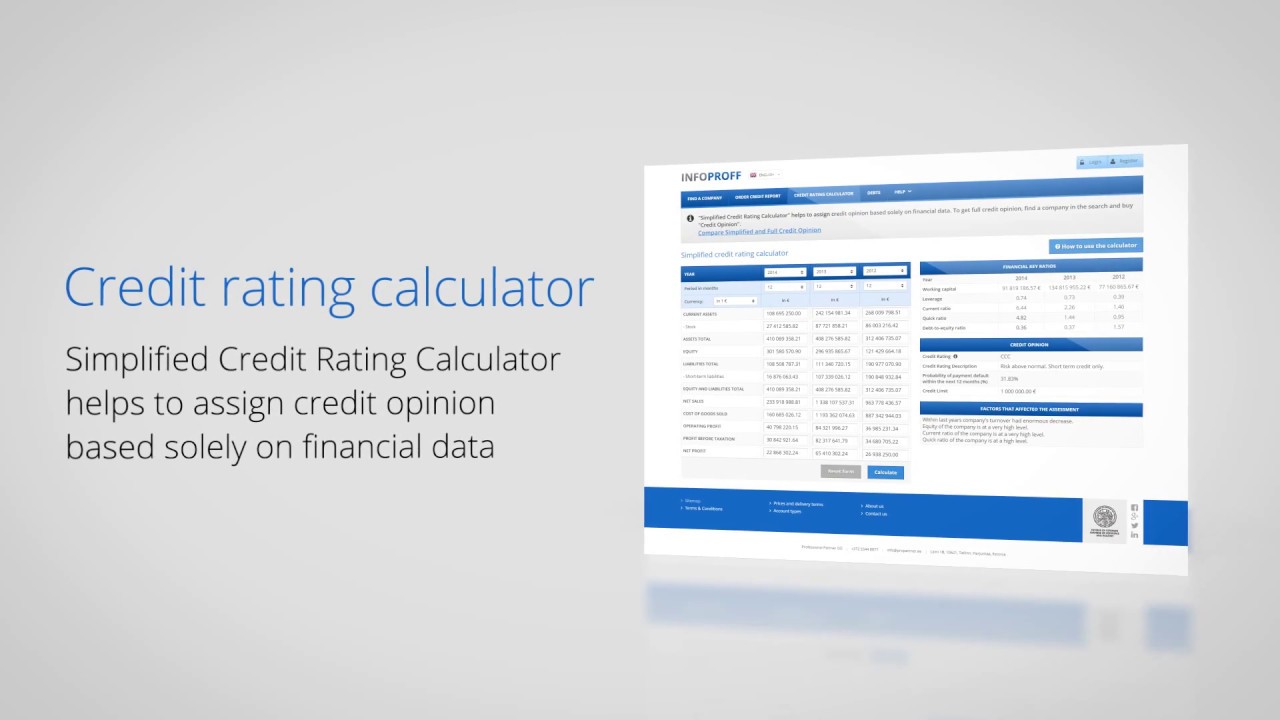 Credit Rating Calculator - YouTube