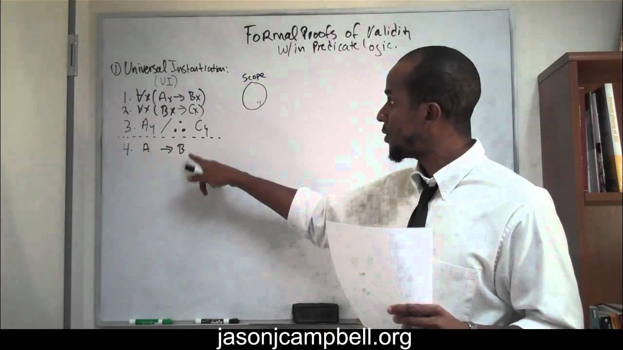 4. Logic Lecture: Predicate Logic: Formal Proofs of Validity: Universal Instantiation - YouTube