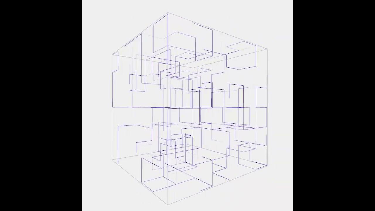 Draw lines in box. Draw by openFrameworks - YouTube