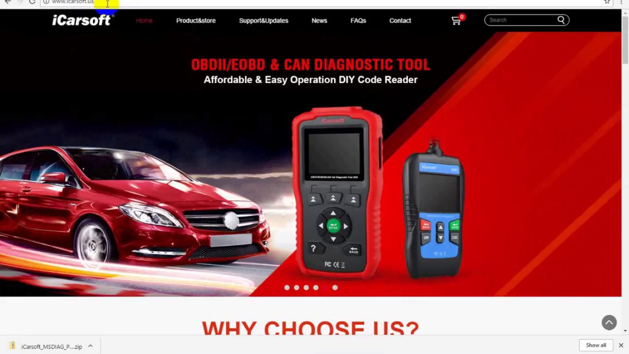 iCarsoft New Version V1.0/V2.0 update - YouTube