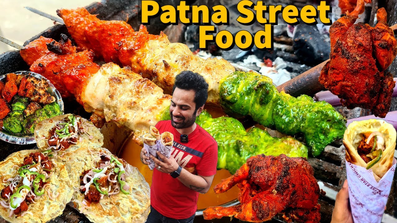 Patna Street Food FULL CHICKEN Rs. 330 Only + Double Chicken Egg Kathi ...