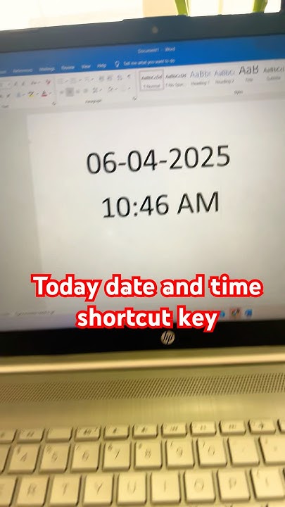 Today date and time shortcut key #shortcutkeys #asmr #computer #msword #ytshorts - YouTube