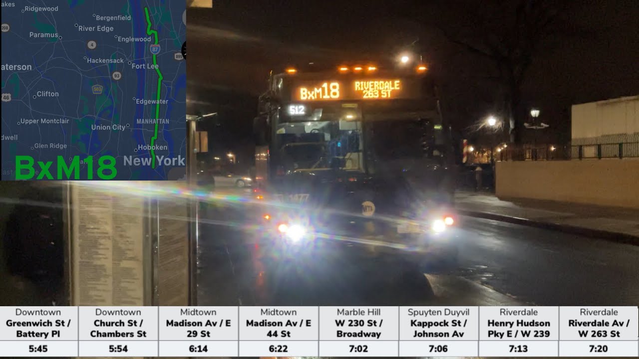 *[FULL BUS JOURNEY!]* The BxM18 Ride From Battery Park to Riverdale ...