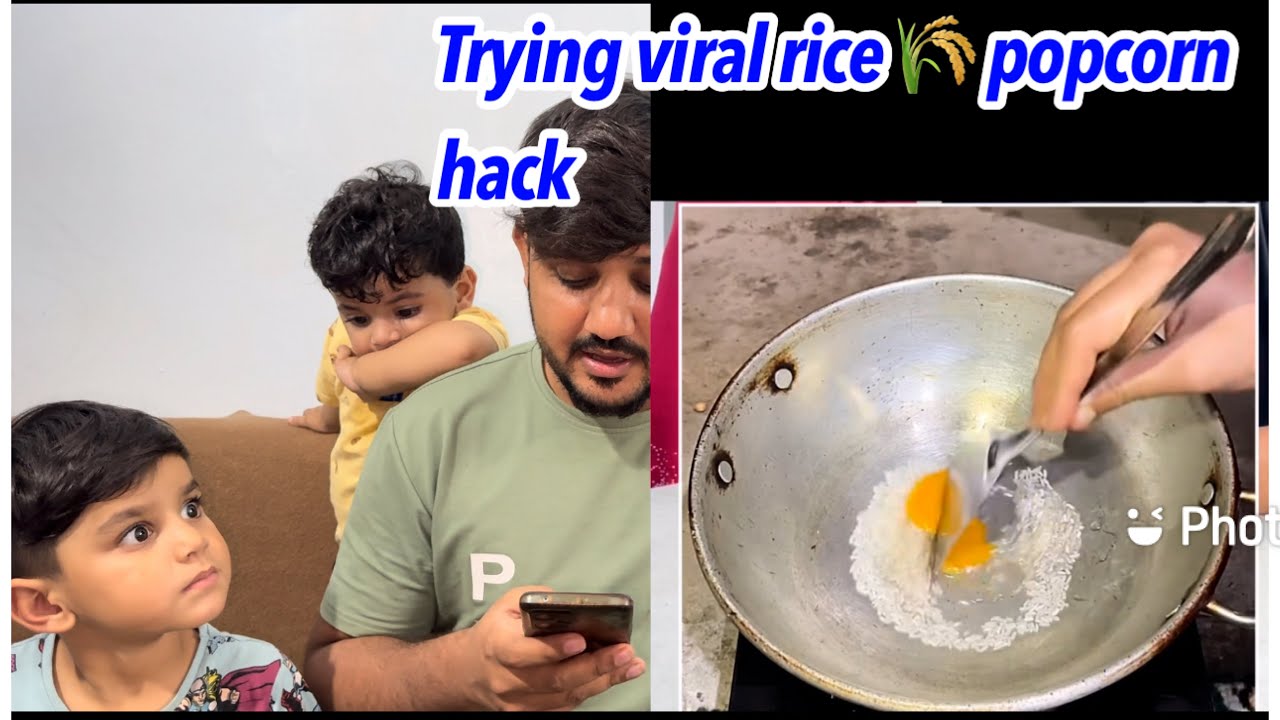 Trying viral rice popcorn hack | virak hack food video .. babar foodie ...