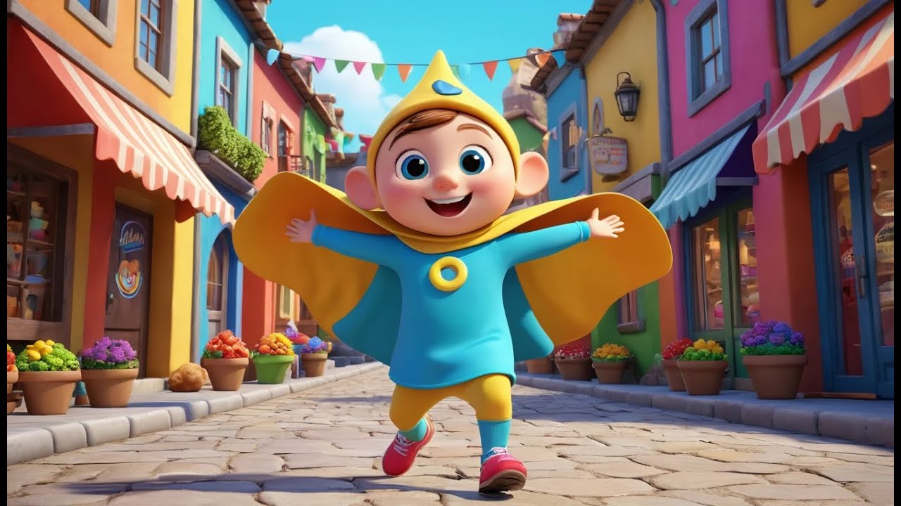 The Muffin Man as Superhero Baker in Candy Town | Fun Kids Song | Sweet ...
