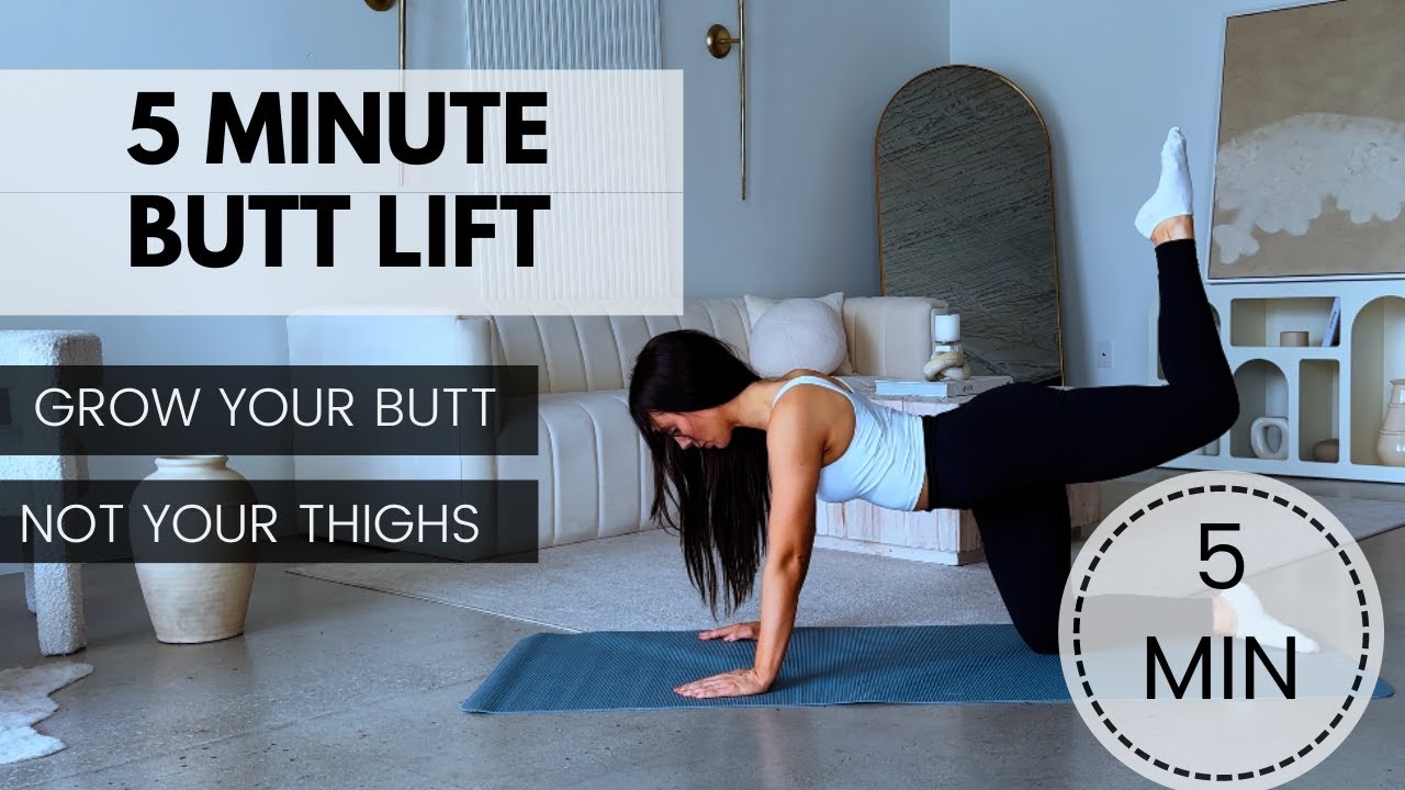 5 MINUTE BOOTY SHAPING WORKOUT 🍑 Shape and LIFT Your Butt in 5 minutes ...