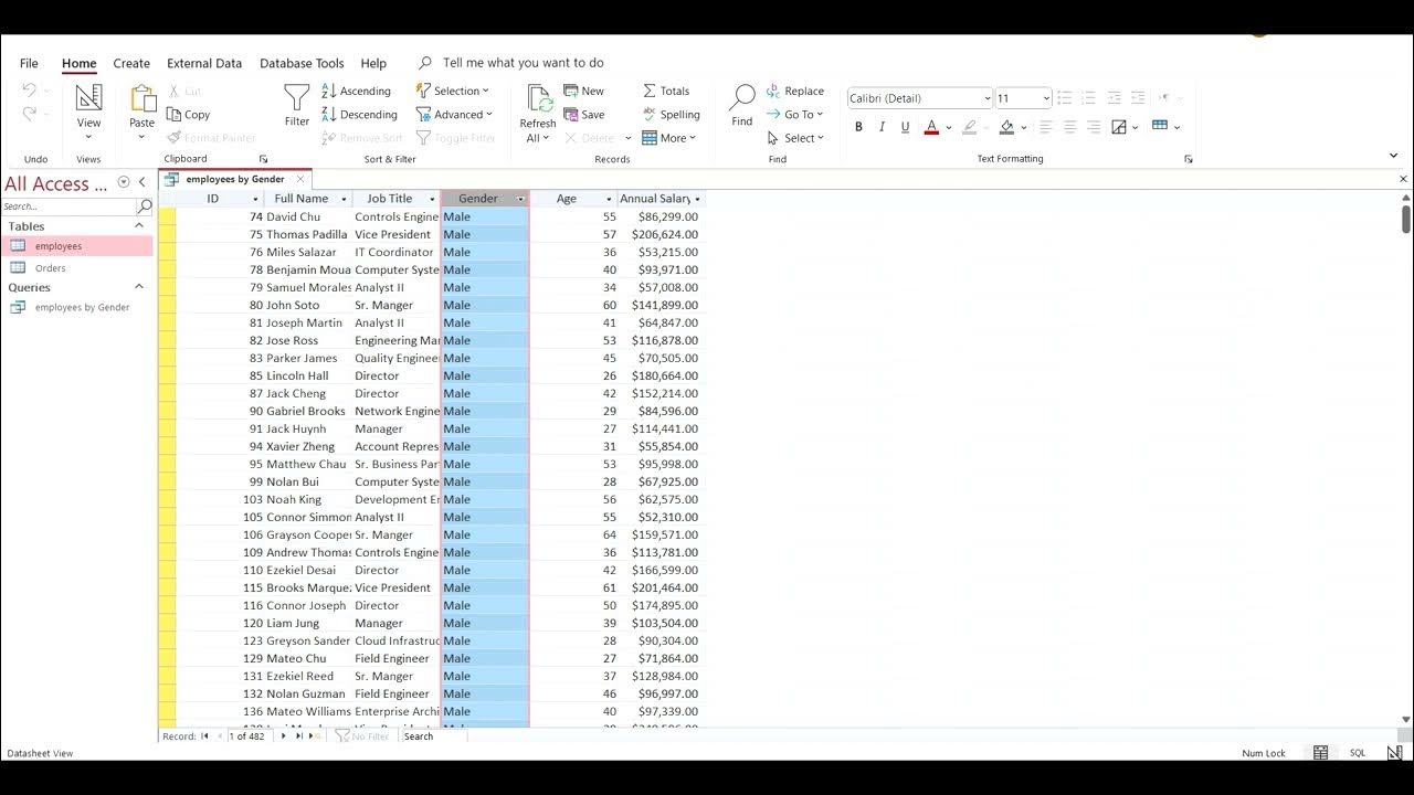 Parameter query - MS Access - YouTube