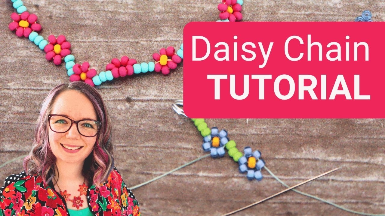 How to Make Your Own Daisy Chain Stitch Bracelet 🌼 (beadweaving free ...