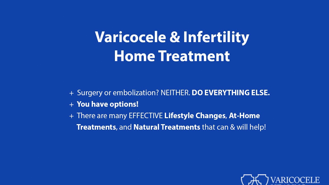 Varicocele & Infertility Home/Natural Treatments - YouTube