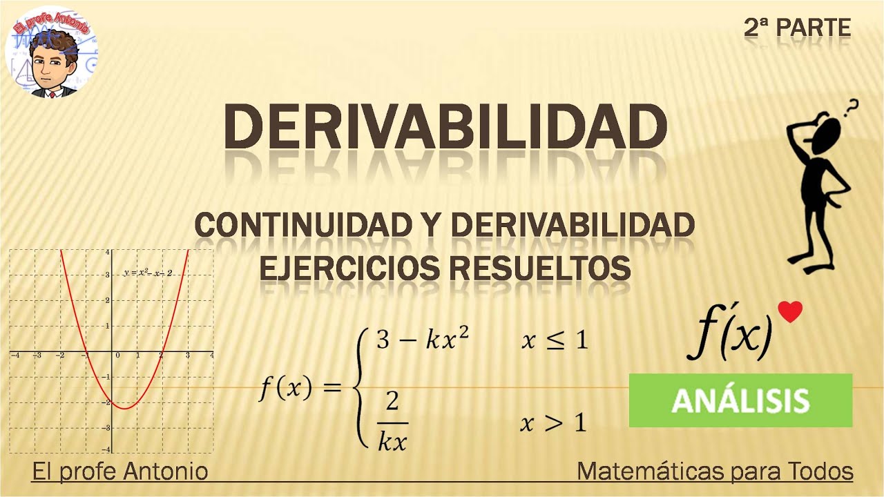 Cómo estudiar la DERIVABILIDAD de una FUNCIÓN a TROZOS. Ejercicios de SELECTIVIDAD - YouTube