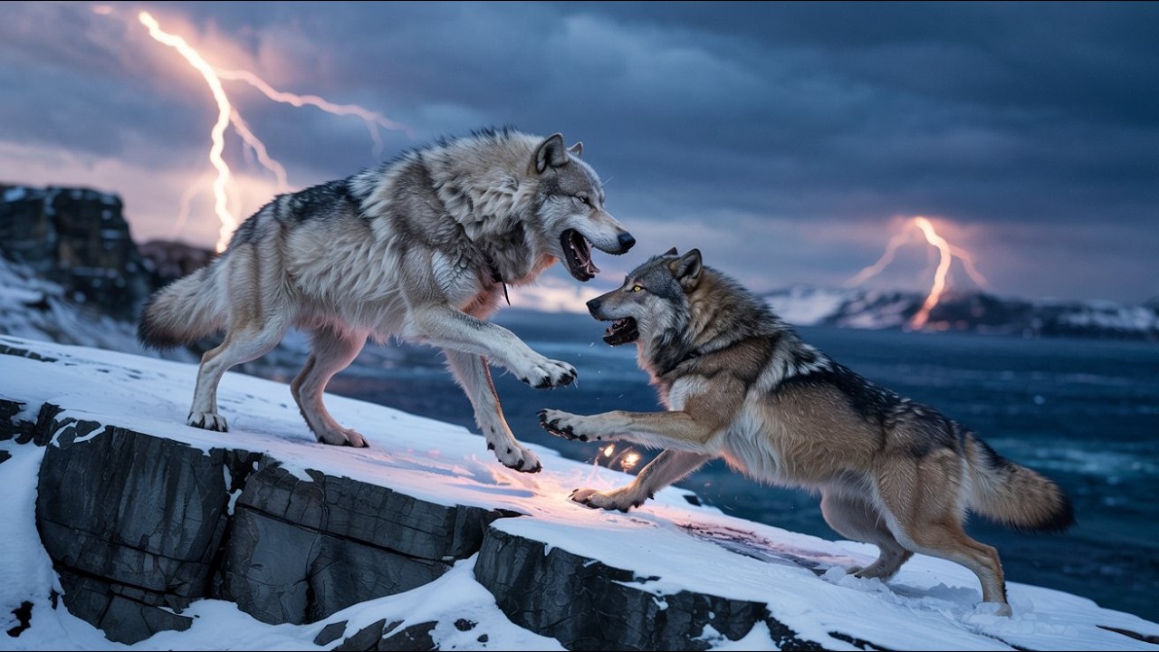 White Dire Wolf vs Grey Dire Wolf! Who will Win the Fight? - YouTube
