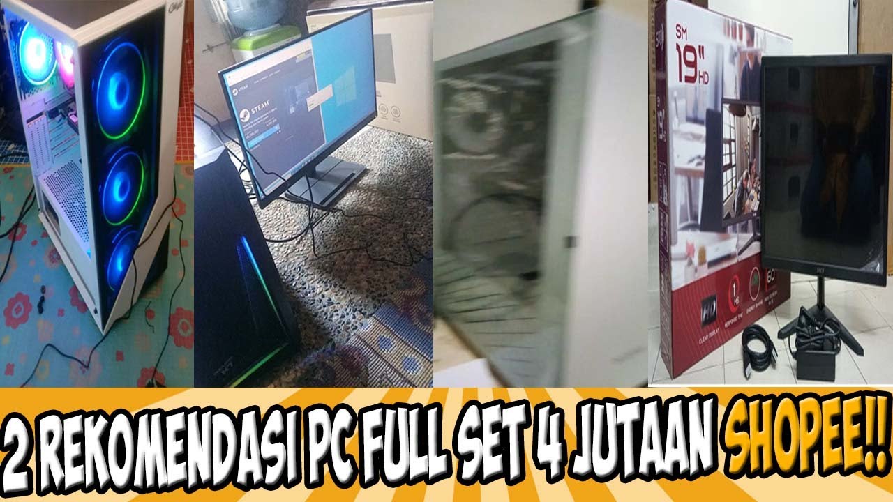 2 rekomendasi pc full set dari shopee untuk main game dan editing - YouTube