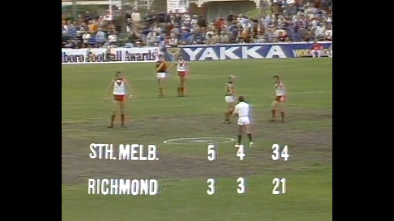 Entire 2nd Quarter - Rd 3 1977 Richmond v Sth Melbourne, at Lakeside ...