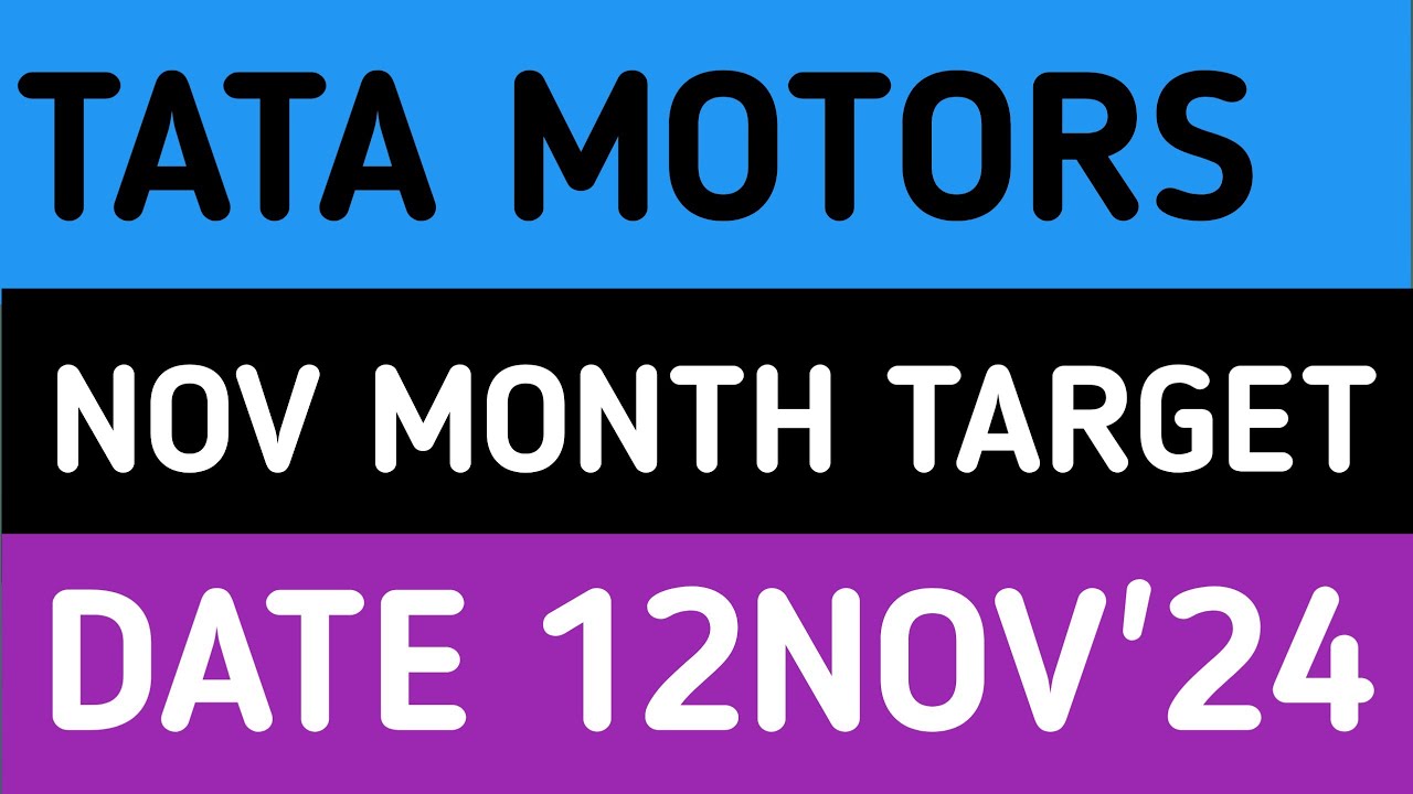 TATA MOTORS STOCK LATEST NEWS UPDATES 12NOV'24/TATA MOTORS SHARE LATEST ...