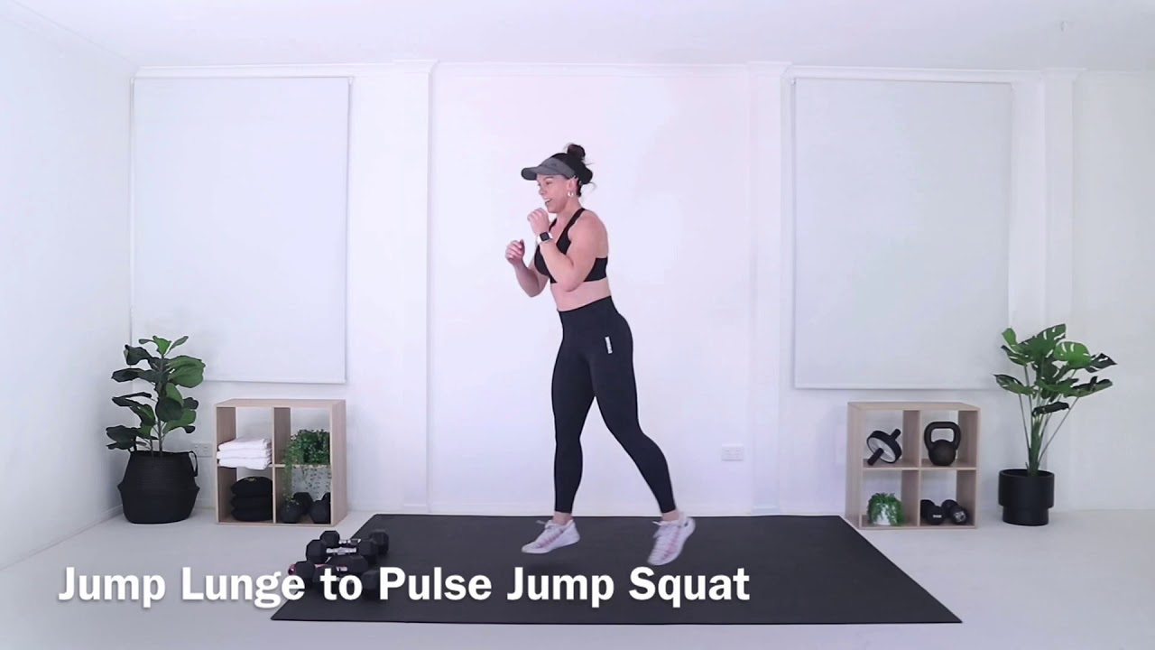 Jump Lunge to Pulse Jump Squat - YouTube
