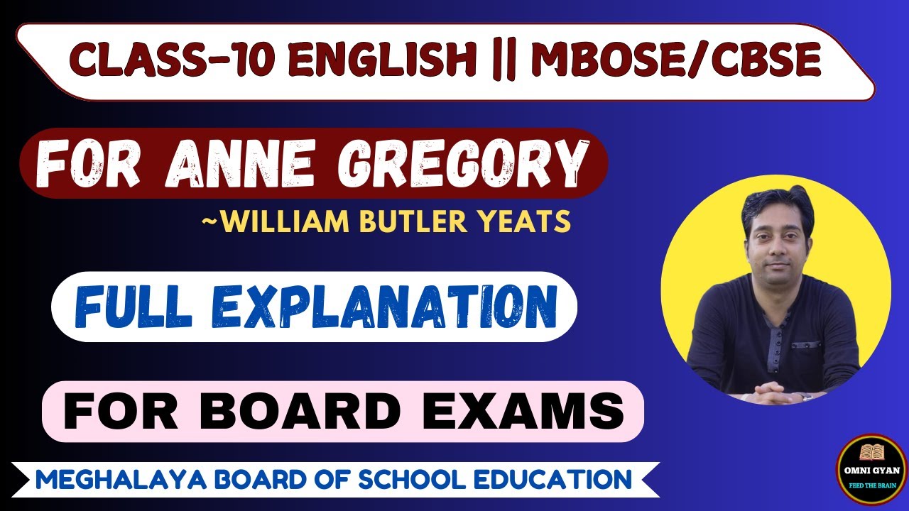 For Anne Gregory By William Butler Yeats || Full Explanation || Class ...