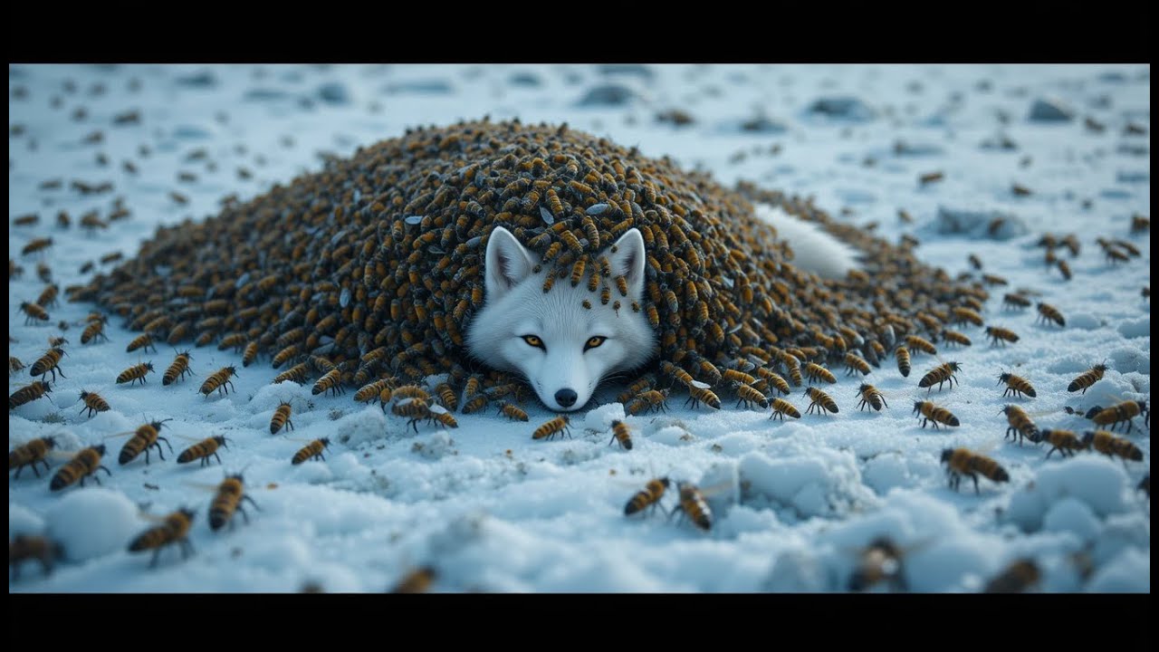 Unbelievable Bond: Arctic Fox and a Swarm of Bees - YouTube