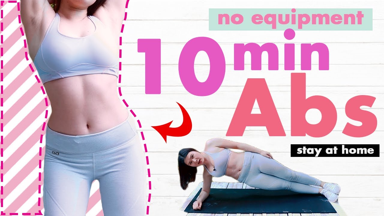 10 MIN ABS WORKOUT // No Equipment | Nina Workouts - YouTube